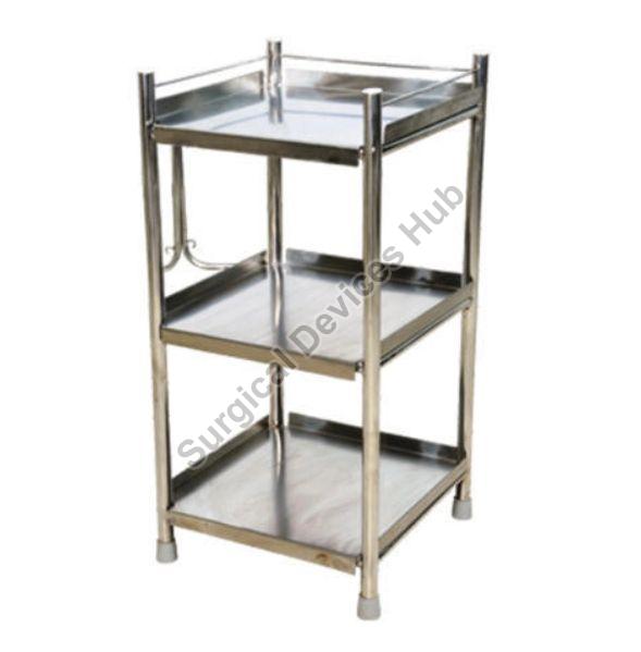 Stainless Steel Hospital Bedside Table Manufacturer Exporter in Delhi India