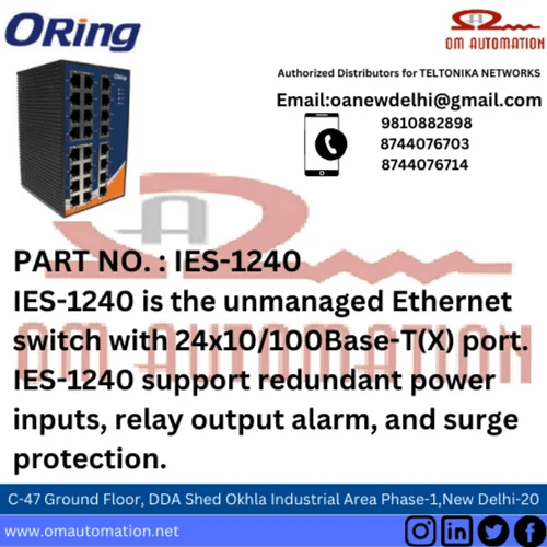 ORING IES-1240 Industrial 24-port Unmanaged Ethernet Switch Exporter ...