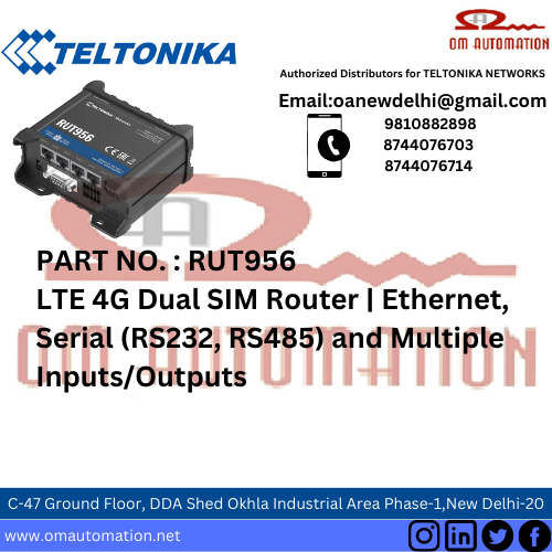 TELTONIKA RUT956 - 4G/LTE RS232/RS485 INDUSTRIAL CELLULAR ROUTER ...