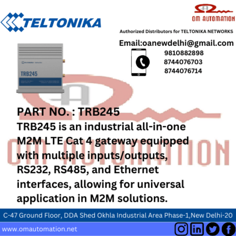 TELTONIKA TRB245 INDUSTRIAL M2M LTE GATEWAY Exporter Supplier from Delhi India