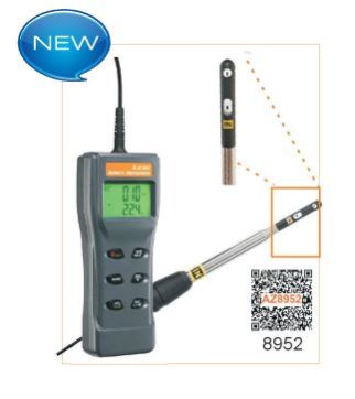 Thermal Anemometer Handheld Hot Wire Anemometer - Air Flow Velocity ...
