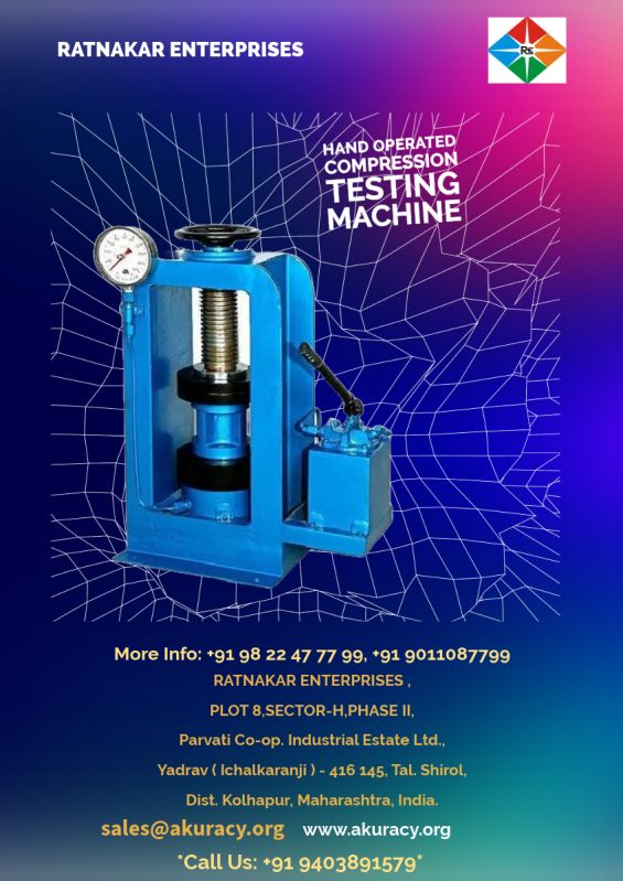 Compression Testing Machines Manufacturer, Supplier from Kolhapur