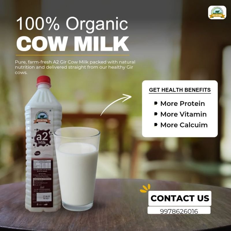 Fresh A2 Gir Cow Milk Manufacturer, Supplier from Rajkot